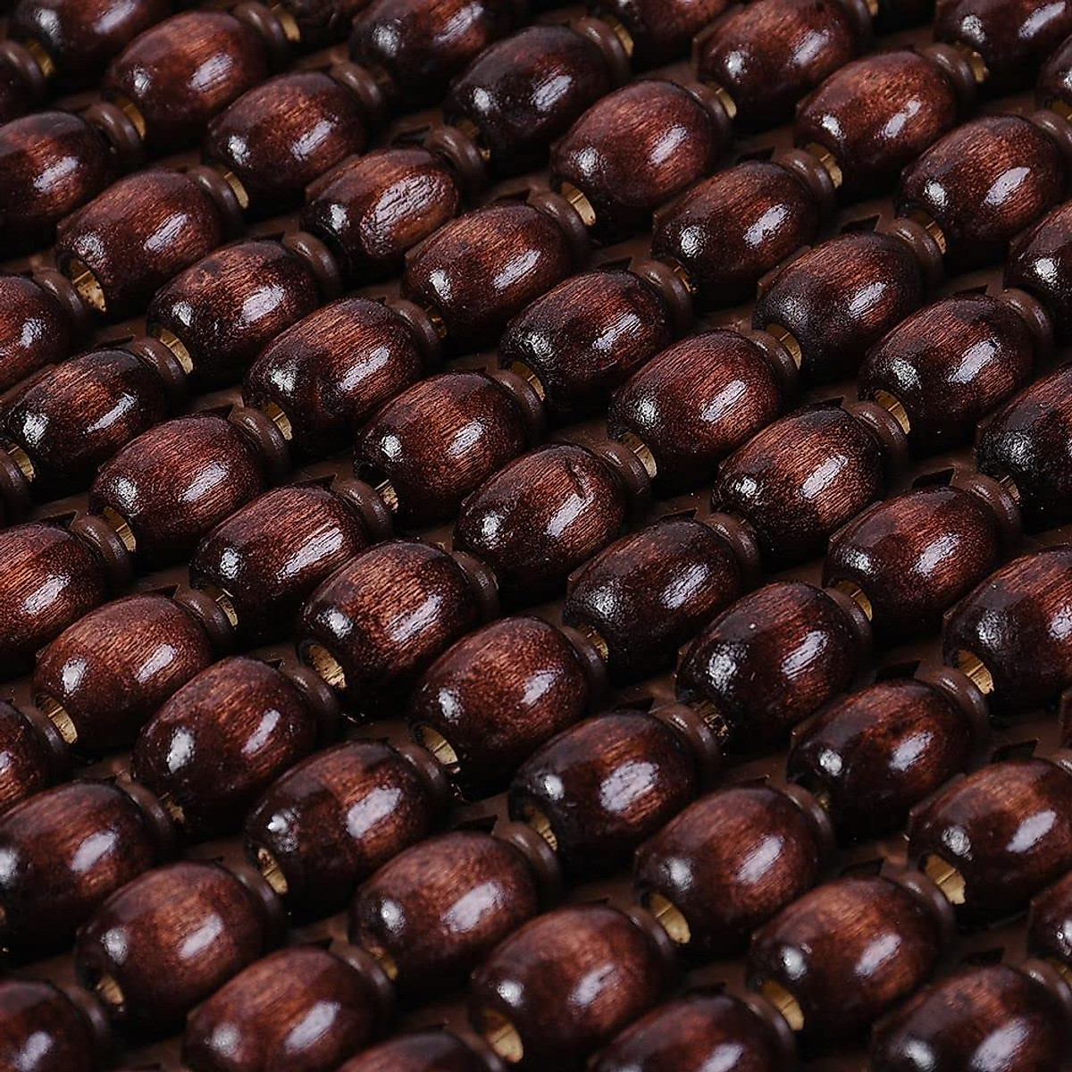 Blueshyhall Seat Cushion, Natural Wood Beaded Comfortable Seat Cover Massaging Driver Cushion for Car Truck (Brown)