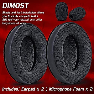Revolver Ear Pads for Cloud Revolver / Revolver S Headset I Thicker 1 Inch Enhanced Memory Foam - Hybrid Mesh Upgrade More Comfort by DIMOST