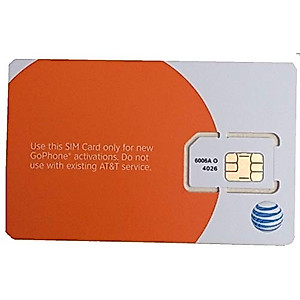 AT&T 6006A Prepaid Go Phone Pre-Paid 4G Sim Card