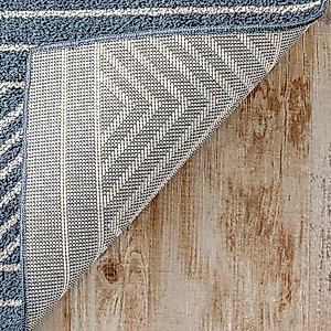 nuLOOM Phyllis Machine Washable Diamond Trellis Accent Rug, 3x5, Blue