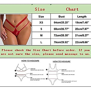 Underwear Women G String Thongs for Women Low Waist Cutout Lace Coolblend G-String Panties Breathable Transparent Criss Cross Strap Panty Cotton Underwear for Women Red