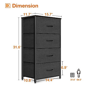 ODK L Shaped Gaming Desk with 4 Drawer Storage Cabinet Dresser, Black Carbon Fiber Computer Desk and Black Dresser
