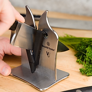 Brod & Taylor VG2 Professional Knife Sharpener | 3-Action Tungsten Carbide (Stainless Steel)