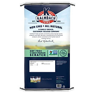 Kalmbach Feeds Soy Free Non-GMO 5 Grain Premium Scratch Grain Treat for Chickens, 50 lb