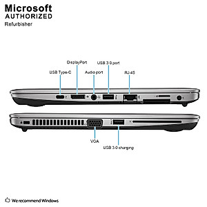 HP EliteBook 820 G3 12.5 Inch Business Laptop, Intel Core i7 6600U up to 3.4GHz, 16G DDR4, 512G SSD, WiFi, BT 4.0, VGA, DP, Win 10 64 Bit-Multi-Language Supports En/Sp/Fr(Renewed)