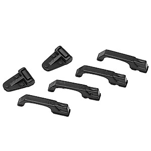 Dilwe RC Door Hinge Handle, Plastic, Car Door Hinge Handles Kit for T4 1/10 RC Vehicle Upgrade Parts, 6 Pcs/Set, Black
