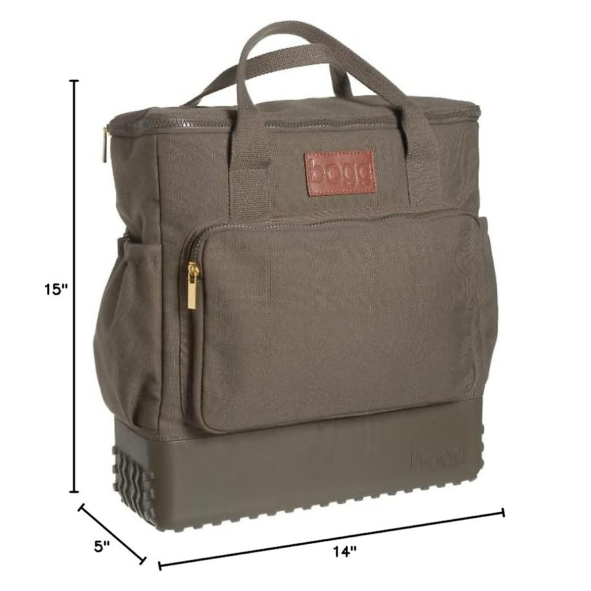 BOGG BAG Travel Canvas Backpack - Durable Sturdy Bag With High Capacity For Men or Women - 14x15x5 - Tip Proof Tote Backpack With Pockets for the Beach, Boat, Pool, Sports And More - I Olive You