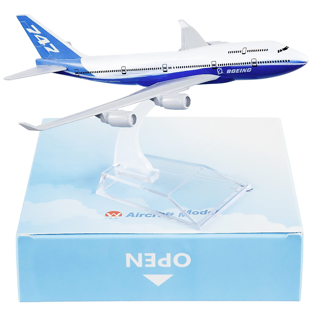 Busyflies Model Airplane 1:400 Diecast Airplanes Model Aircraft Metal Boeing 747 Plane Alloy Model for Birthday Gift