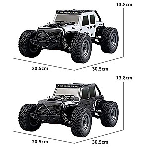 RKSTD High Speed RC Car, 1:16 Full Scale RC Off-Road Truck, All Terrain 4WD RC Truck with LED Light, Speed 38km/h Electric RC Off-Road Vehicle Toy, Gift for Adults and Kids