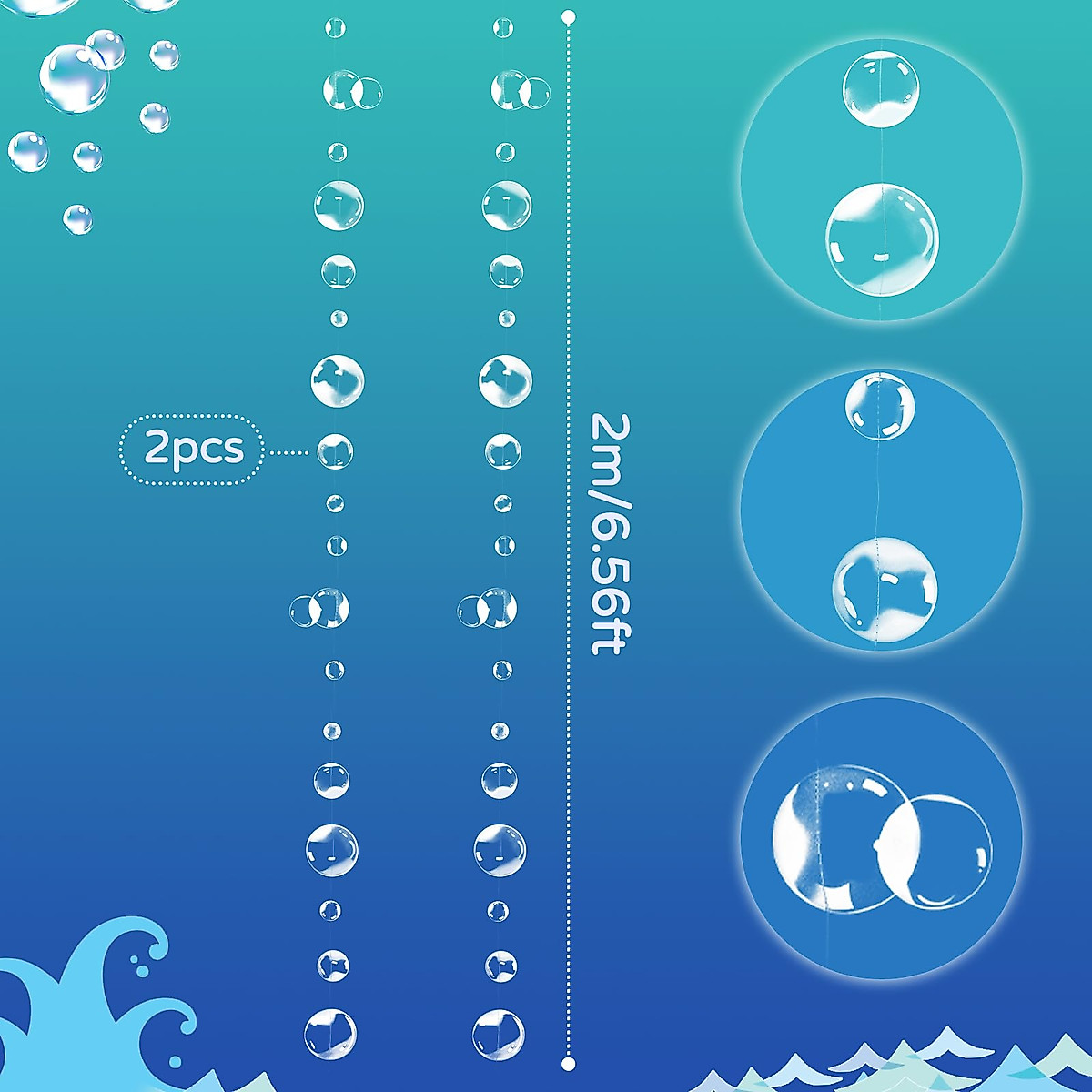 ZERODECO Nautical Decor, Natural Fish Net Party Decorations for Pirate Party, Wedding, Birthday Party, Beach Theme Party, Mermaid Decor, Cotton Fishnet with Shells, White Bubble Garlands, Beige