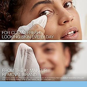 Neutrogena Makeup Remover Facial Cleansing Towelette Singles, Daily Face Wipes Remove Dirt, Oil, Makeup & Waterproof Mascara, Gentle, Individually Wrapped, 100% Plant-Based Fibers, 20 ct
