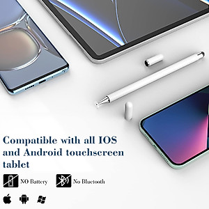 MEKO Magnetic Disc Stylus for iPad Pencil Compatiable with All Touch Screen Devices Including Smart Phones, Computers, Tablets (2-Packs Stylus Pen with Acessories)