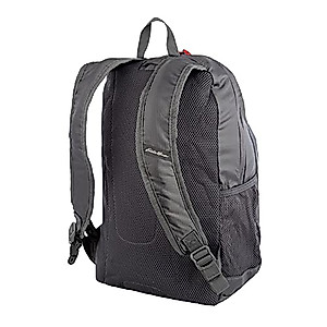 Eddie Bauer Stowaway Packable Backpack 30L with Water Resistant Finish and 2 Mesh Side Pockets, Dark Smoke, One Size
