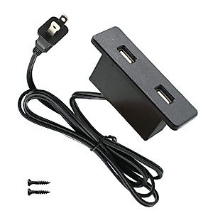 Powered USB Hub Socket Recessed USB Power Outlet Power Gromment 2 USB 2.1A Mounted into Bed Desk Table