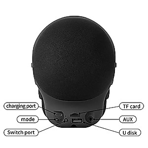 YSEECHENS Skull Speaker Portable Bluetooth Speakers 8W Output Bass Stereo for Desktop PC/Laptop/Mobile Phone/MP3/MP4 Player