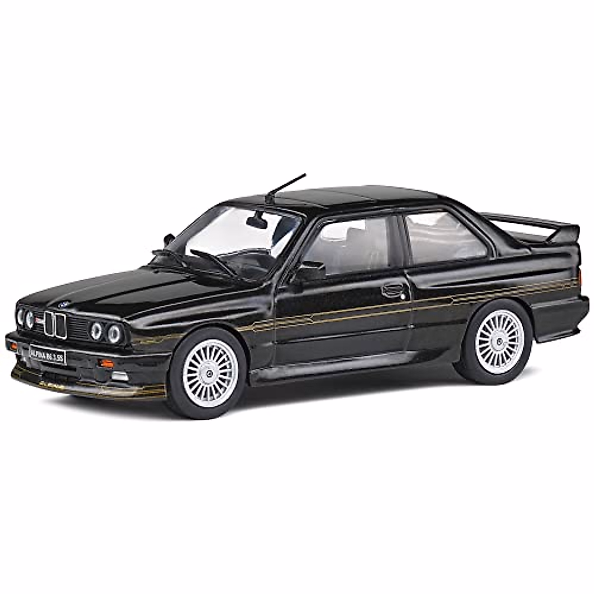 1989 E30 M3 Alpina B6 3.5S Diamond Black Metallic 1/43 Diecast Model Car by Solido S4312002