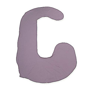 INSEN Pregnancy Body Cover,C Shaped Full Body Pillowcase (Purple Jersey)