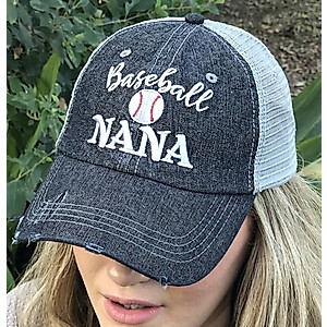 Cocomo Soul Womens Baseball Nana Hat | Baseball Nana Cap | Baseball Nana | Nana Hat 214 Dark Grey
