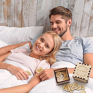 Couples Gifts Date Night Games Ideas Date Night Box Dice Cheeky Gift Date Night Fun Gag Gift, Love Box with 20 Tokens, Naughty Activity Valentine’s Adult Humor, Wedding Anniversary Birthday Gifts