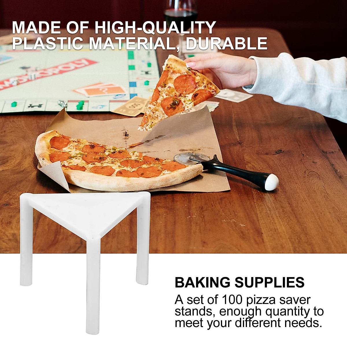 UPKOCH 100pcs Pizza Saver Tabletop Pizza Saver Pizza Tripod Pizza Box Saver Stand Tripod Stack