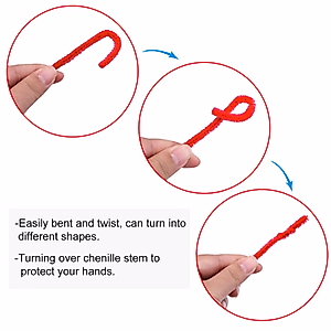 Livder 400 Pieces Christmas Pipe Cleaners Chenille Stems for DIY Art Crafts Decorations Supplies, Red Green White