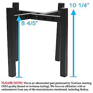TonGass Adjustable Multi-use Countertop Stand Compatible with Berkey Water Filters Water Dispenser Stand Use for Berkey Water Filter System Replacement Countertop Water Filter Stand