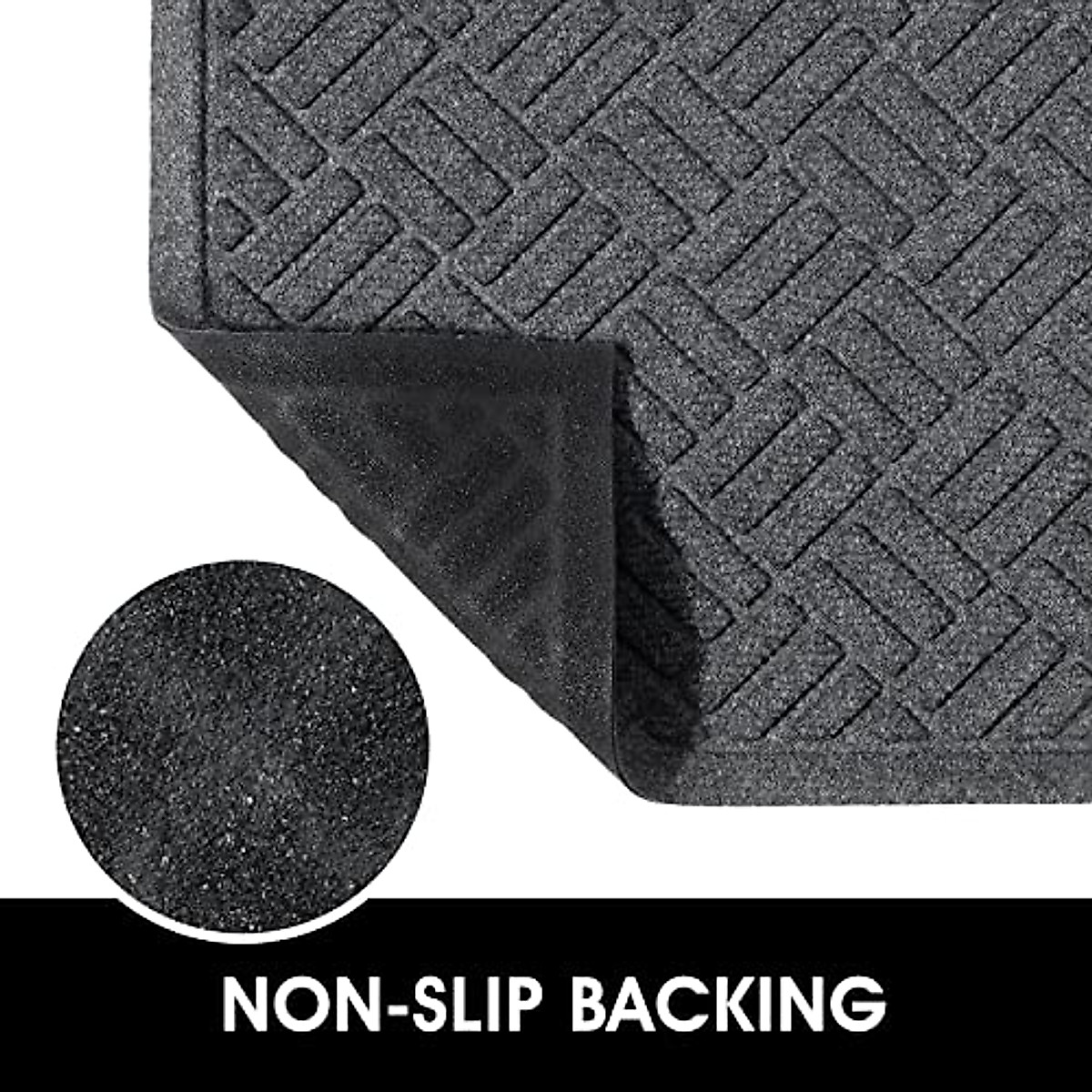 MATALL Front Door Mat 2 Pack Indoor and Outdoor Welcome Mat, Absorbent and Drain Away Water Heavy Duty Entryway Doormat for Front Back Doors, Laundry Rooms, Mudrooms and More, 29.5x17.5IN