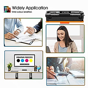 Cool Toner Compatible Toner Cartridge Replacement for HP 206A 206X W2110A W2111A W2112A W2113A Color Laserjet Pro M255dw MFP M283fdw M283cdw M283 M255 Printer Ink (Black Cyan Yellow Magenta, 4-Pack)