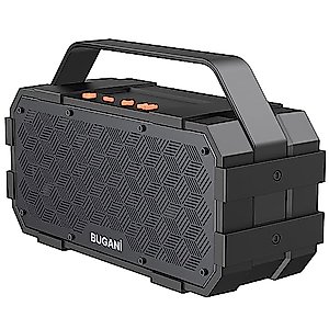 BUGANI Bluetooth Speaker, Portable Bluetooth Speakers with 40W Stereo Sound, Loud Bluetooth Speaker 24H Playtime Support TF Card/AUX, IPX6 Waterproof for Beach Camping Outdoor Indoor