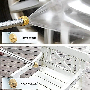 High Pressure Power Washer wand, Hydro Jet Water Hose Nozzle,Watering Sprayer Cleaning Tool, Wand Lance for Gutter Patio Car Pet Window Glass Black