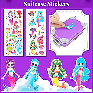 30 PCS 18 Inch Girl Doll Accessories Suitcase Travel Play Set - Camera, Suitcase Stickers, Toiletries, Pillow, Blindfold, Sunglasses, Passport, Tickets, Cash, Fit for 18 Inch Girl Doll