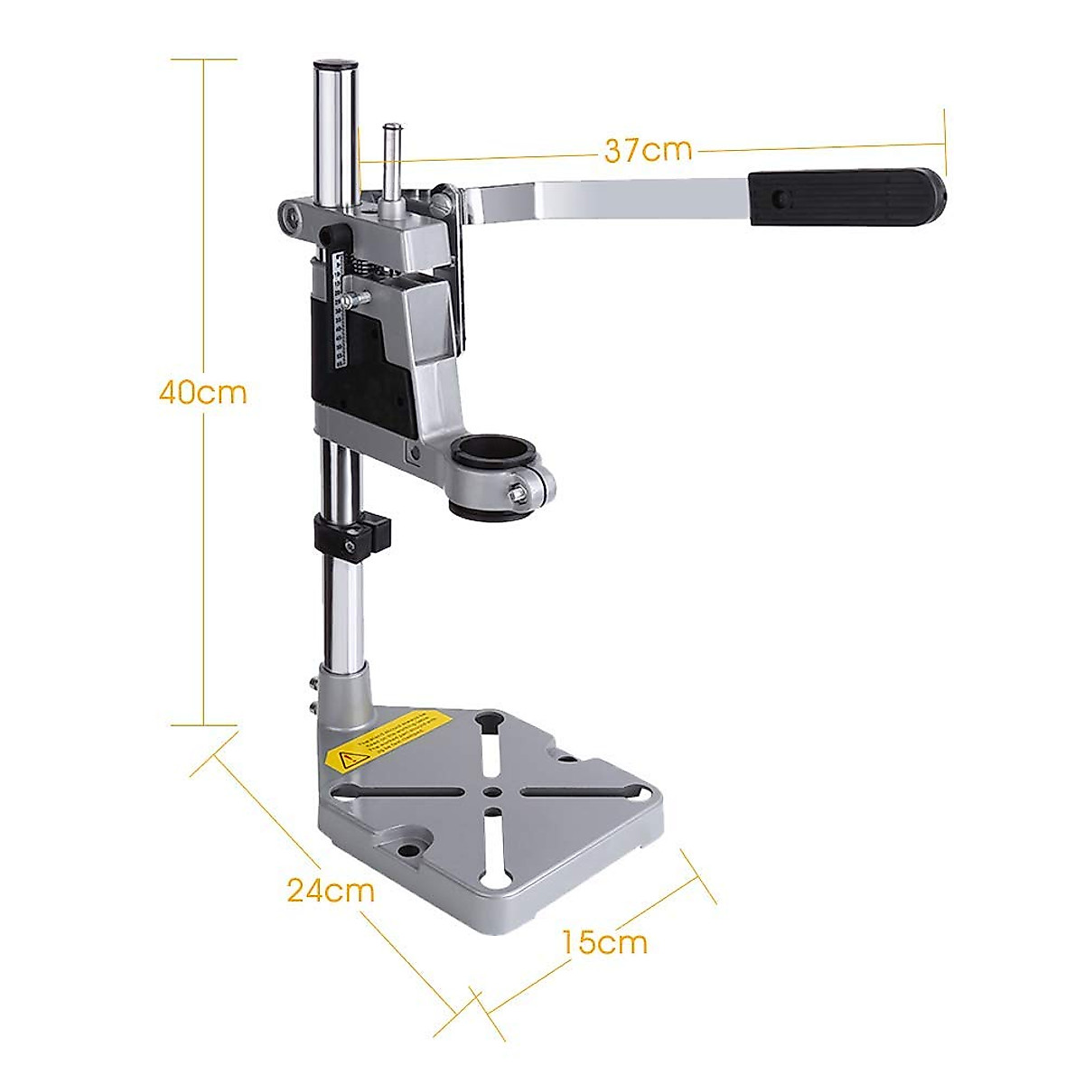 Drill Stand for Hand Drill, Universal Adjustable Drill Press Clamp, Heavy Duty Drill Press Holder Workbench Repair Tool Bench Clamp, Support Tool with Single Hole Aluminum Base