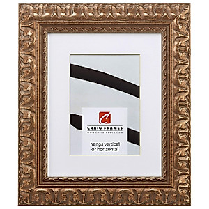 Craig Frames Bravado Ornate, 16 x 20 Inch Antique Bronze Picture Frame Matted to Display a 11 x 14 Inch Photo