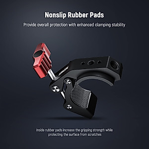 NEEWER Super Clamp with Cold Shoe and 1/4" 3/8" Threaded Holes, Max Load 4.4lb/2kg, Crab Shaped Camera Clamp Mount for Most Photography Accessories, Compatible with SmallRig Magic Arms, ST81