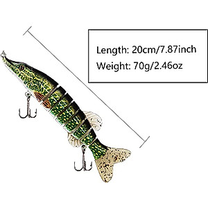 Northern-Pike-Lures-Multi-Jointed-Swimbaits-Fishing-Lure 5" 8" inch for Musky Lake Trout Fishing Tackle