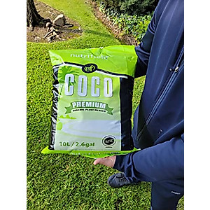 Coco Coir Premium RHP Certified Pre Buffered Pure Organic Coconut Coir Fiber Plant Grow Potting Soil 9 Quarts / 10 Liter / 2.6 Gallon Indoor/Outdoor Flower Vegetable Garden