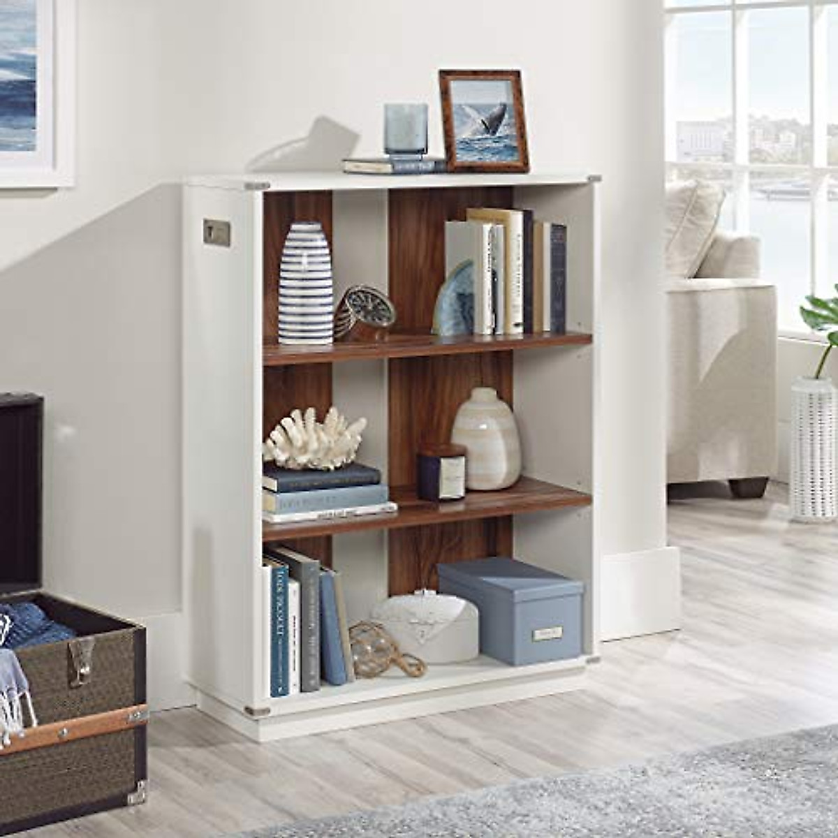 Sauder Vista Key Bookcase, Pearl Oak Finish