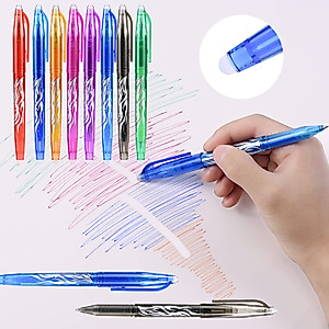 RIANCY Erasable Black Gel Pens, 8-Pack, 0.7mm Point, Quick-Drying Ink, Ideal for Sudoku, Crossword Puzzles, Homework, and More