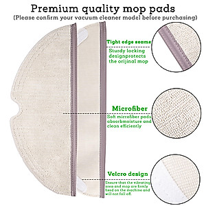 ibrush Mop Cloth for Roborock S5 Max Pack of 2, Roborock S5 Max S50 S55 S6 S6 Maxv S6 Pure Compatible Mop Cloth, Washable Roborock Compatible Mop Clothes