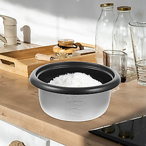 UPKOCH Interior Accessories Stainless Steel Cookware Rice Cooker Inner Pot Rice Cooker Liner Cake Molds Non- stick Rice Cooking Container 3L for Rice Maker Cooker Cake Container