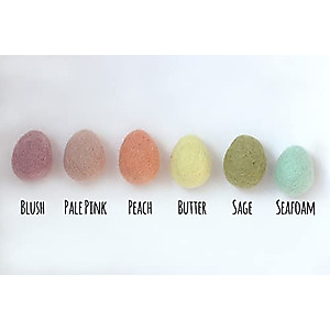 Felted Easter Eggs- SET OF 6 or 12- Wool Felt Easter Eggs for Spring- Pastel, Decor, Crafts- Each egg approx. 1.75-2" Tall