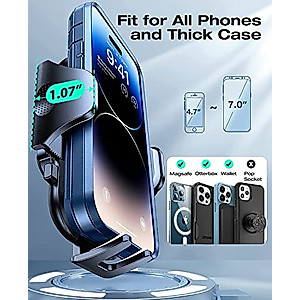 VICSEED Phone Mount for Car Vent [Anti-Slip Silicone Protection][Glow in The Dark] Air Vent Car Phone Holder Mount Ultra-Stable Cell Phone Holder Car Fit for All iPhone & Android