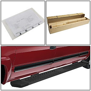 Auto Dynasty 6 Inches Running Boards Compatible with 2015-2024 Ford F-150, F-250, F-350 Supercrew Cab, Aluminum Black Powder-Coated Side Steps, Nerf Bars