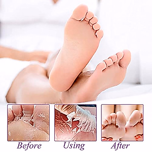 WEIDA SIGN Foot Peel Mask 3 Pack,For Cracked Heels, Dead Skin & Calluses - Exfoliator Remove Repair Rough Heels,Make Your Feet Baby Soft & Get a Smooth Skin (Lavender)