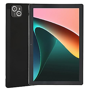 Luqeeg 2 in 1 Tablet, Black 5GWIFI 16MP Rear Camera 10.1 Inch Tablet PC 8GB RAM 256GB ROM 4G Network (US Plug)