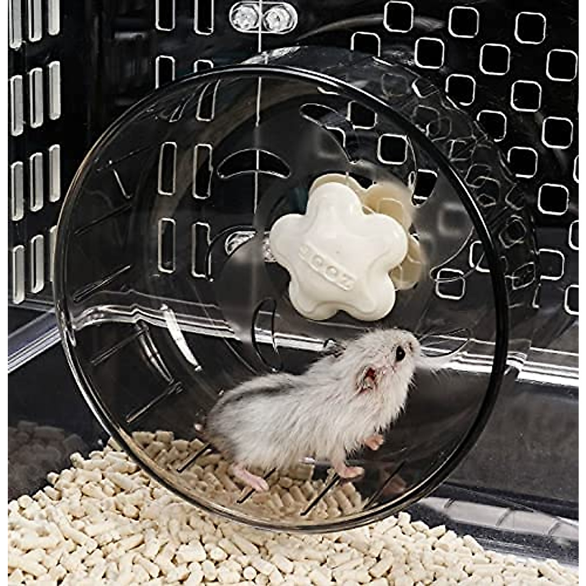 Hamster Racing Wheel, 13cm Hamster Wheel Small Hamster Running Wheel for Pets Quiet Plastic Racing Toy for Hamsters Gerbils Guinea Pigs
