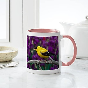 CafePress American Goldfinch Bird Black And Yellow Mugs Ceramic Coffee Mug, Tea Cup 11 oz