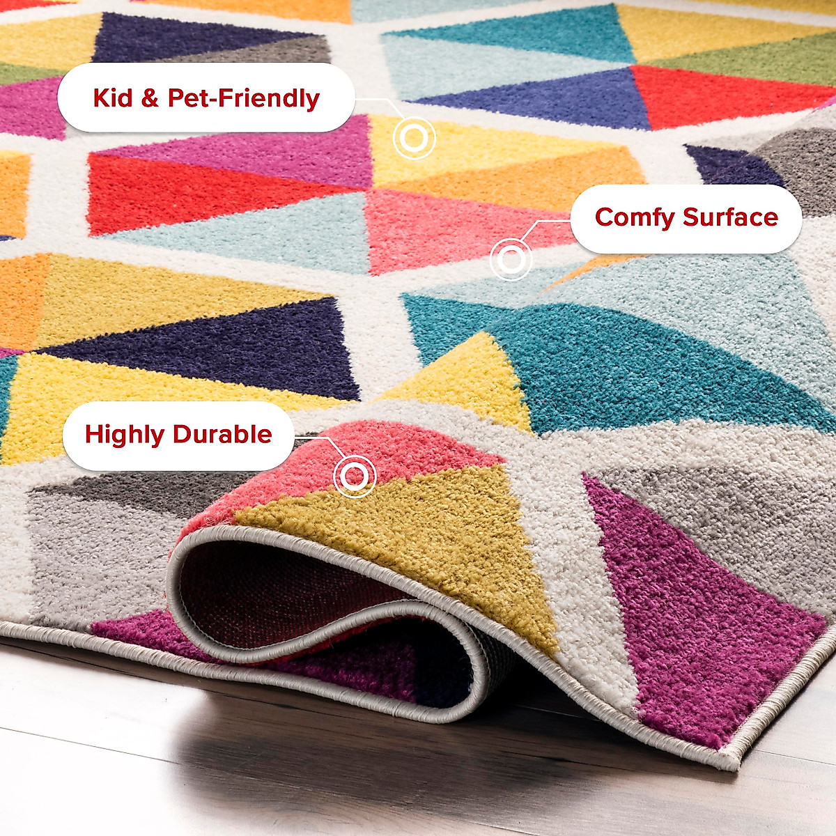 nuLOOM Maris Colorful Geometric Tiles Accent Rug, 3x5, Multi