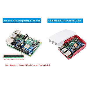 PoE HAT for Raspberry Pi 4B/Raspberry Pi 3B+, Power Over Ethernet (PoE) Support 802.3af PoE Network Standard, Compatible with Raspberry Pi Official Case, Support Connecting Cooling Fan