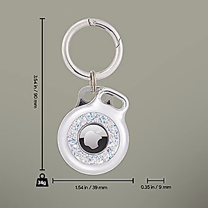 Case-Mate AirTag Keychain Holder - Durable Hard Shell AirTag Key Ring - Case for Apple Air Tag w/ Heavy Duty Keychain - Protective AirTag Holder for Dog Collar, Key, Luggage, Kid's Backpack - Stardust